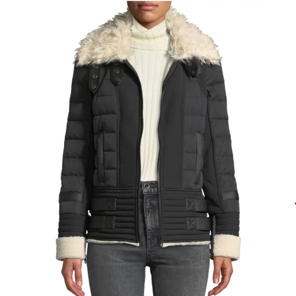 blanc noir | Jackets & Coats | Blanc Noir Moto Aviator Puffer Jacket ...